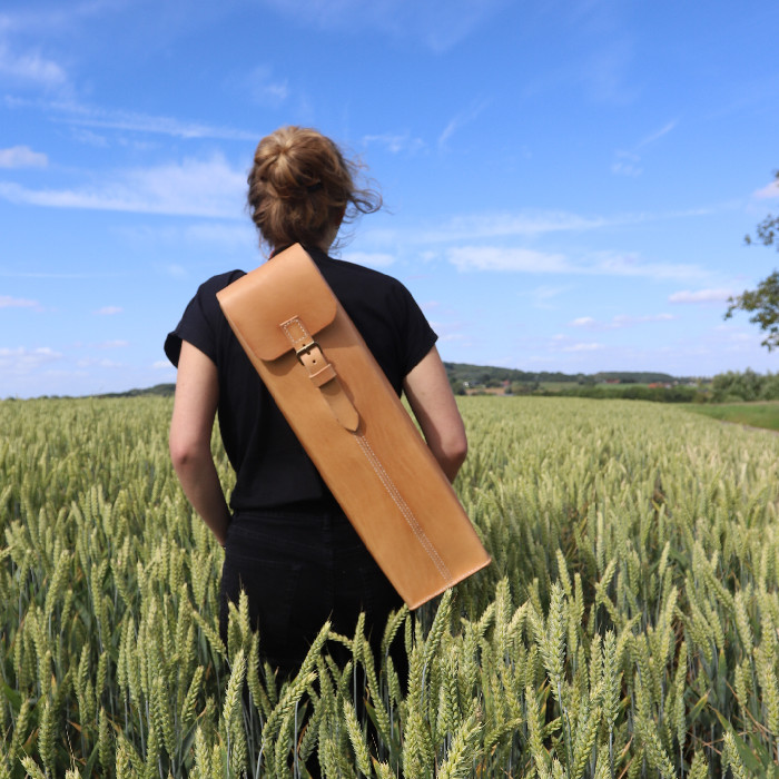 Handmade leather bagpipe bags, cases and belts
